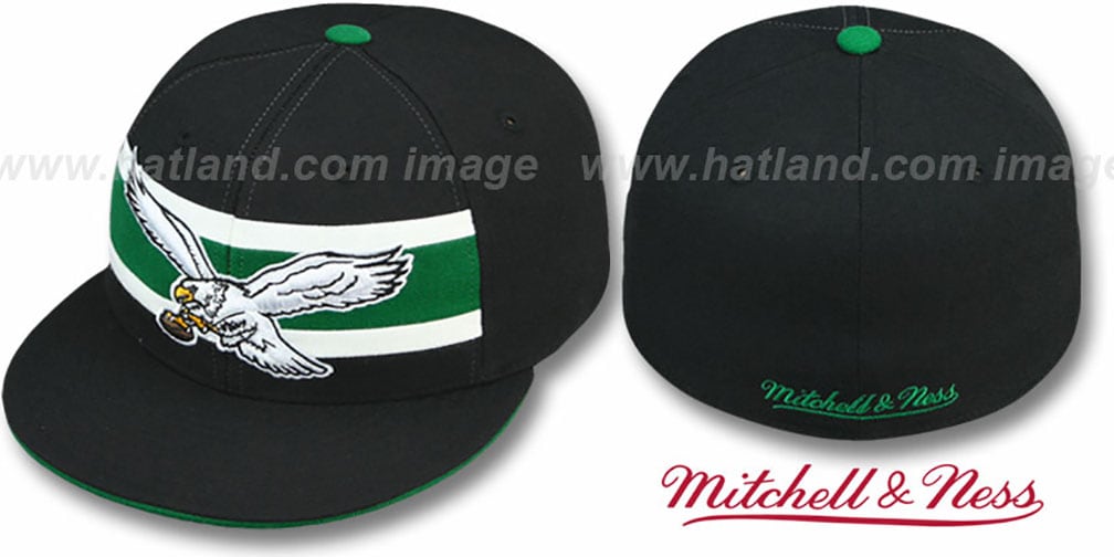 Eagles THROWBACK TIMEOUT Black Fitted Hat