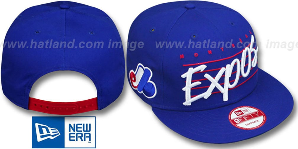 Montreal Expos COOP SCRIPTLINER SNAPBACK Royal Hat