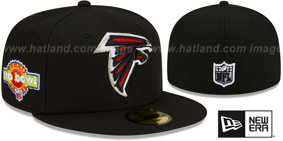 Atlanta Falcons 1994 PRO BOWL SIDE-PATCH Black Fitted Hat