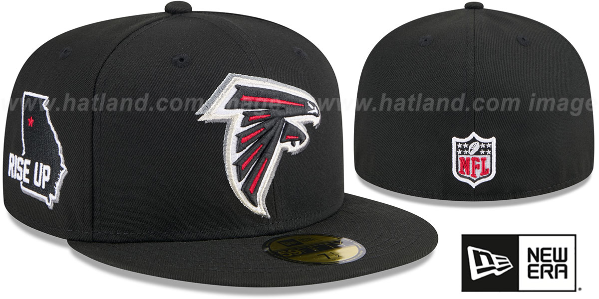 Atlanta Falcons 2024 NFL DRAFT Black Fitted Hat by New Era