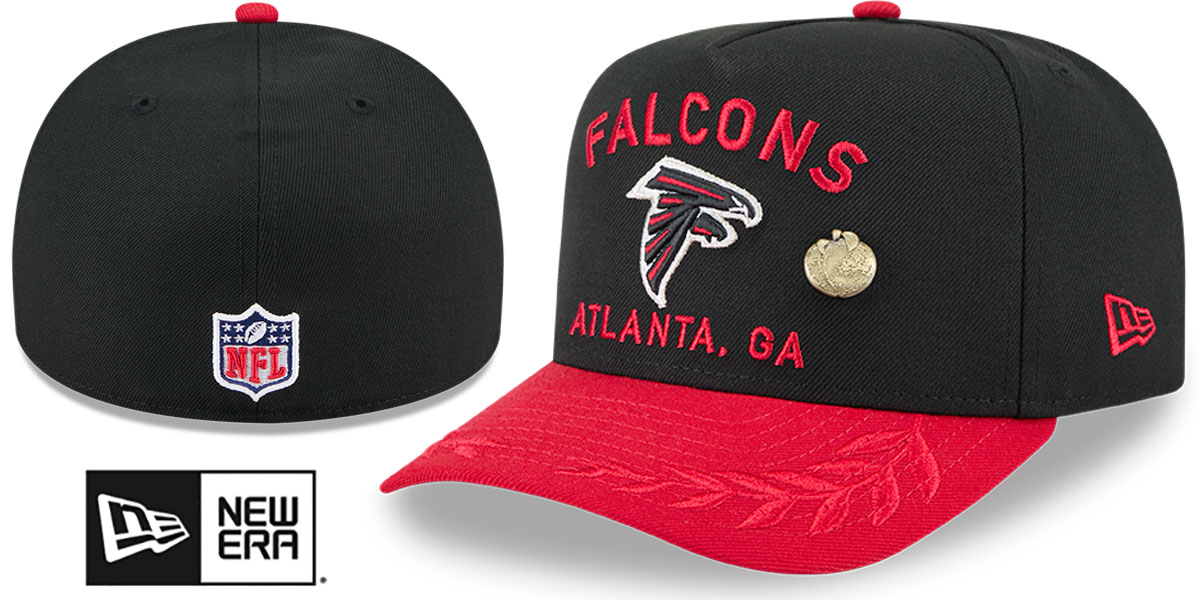 Atlanta Falcons 2025 NFL DRAFT ONSTAGE A-FRAME Black-Red Fitted H
