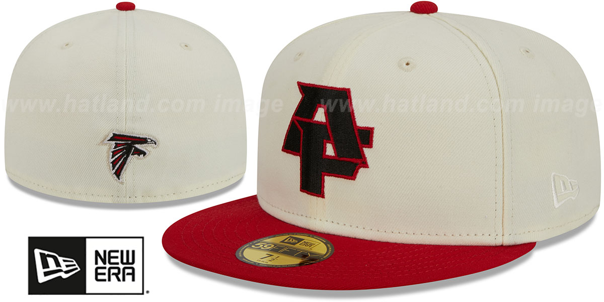 Atlanta Falcons NFL LIGATURE White-Red Fitted Hat by New Era