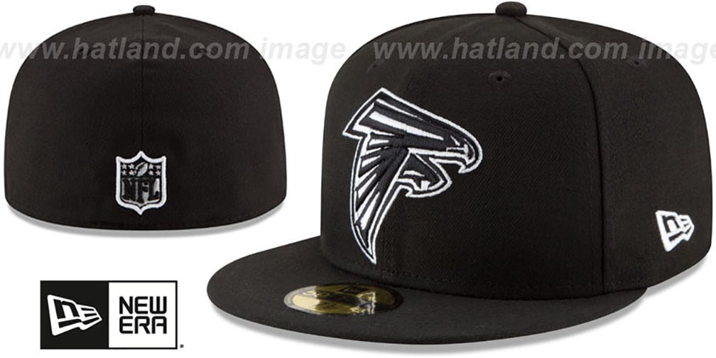 Atlanta Falcons NFL TEAM-BASIC Black-White Fitted Hat