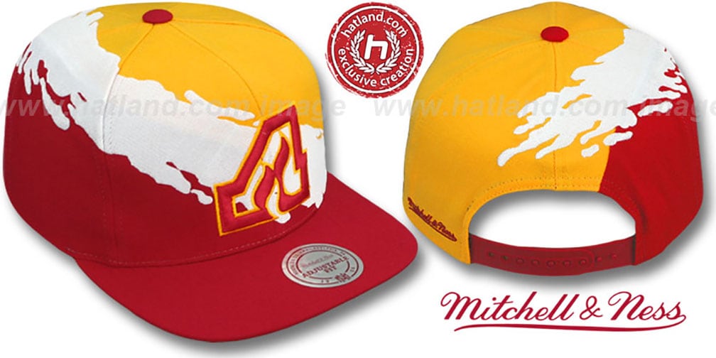 Atlanta Flames PAINTBRUSH SNAPBACK Gold-White-Red Hat