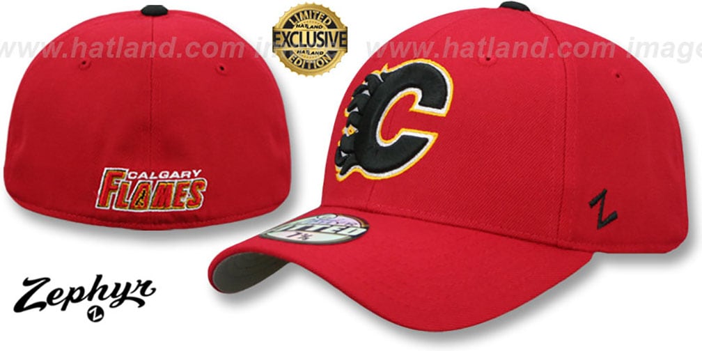 Calgary Flames SHOOTOUT Red Fitted Hat by Zephyr
