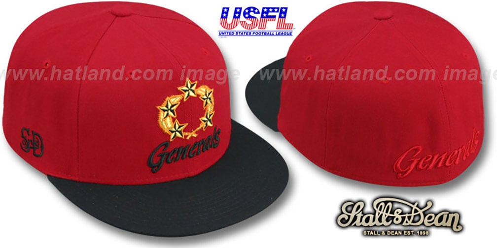 Generals Fitted Red-Black Hat by Stall & Dean