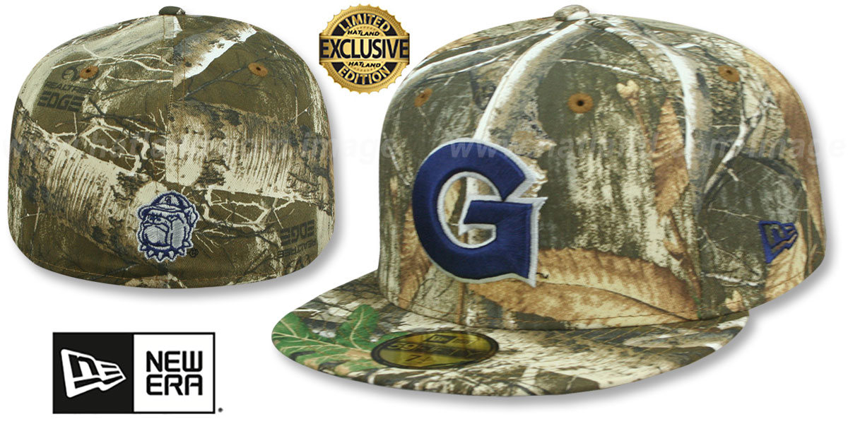 Georgetown NCAA TEAM-BASIC Realtree Camo Fitted Hat