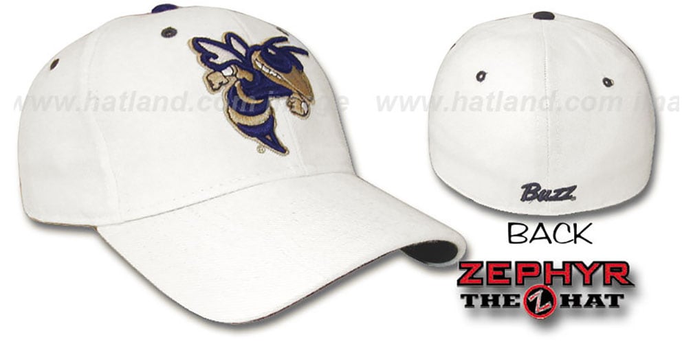 Georgia Tech DHS Fitted Hat by ZEPHYR - white
