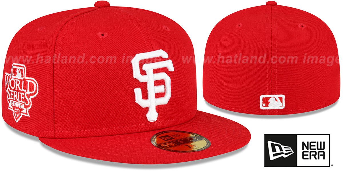 San Francisco Giants 2010 WS SIDE-PATCH UP Red-White Fitted Hat