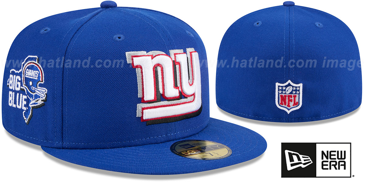 New York Giants 2024 Nfl Draft Royal Fitted Hat By New Era