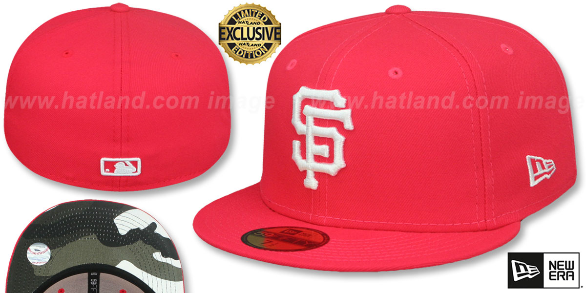 San Francisco Giants URBAN CAMO-BOTTOM Lava Red Fitted Hat