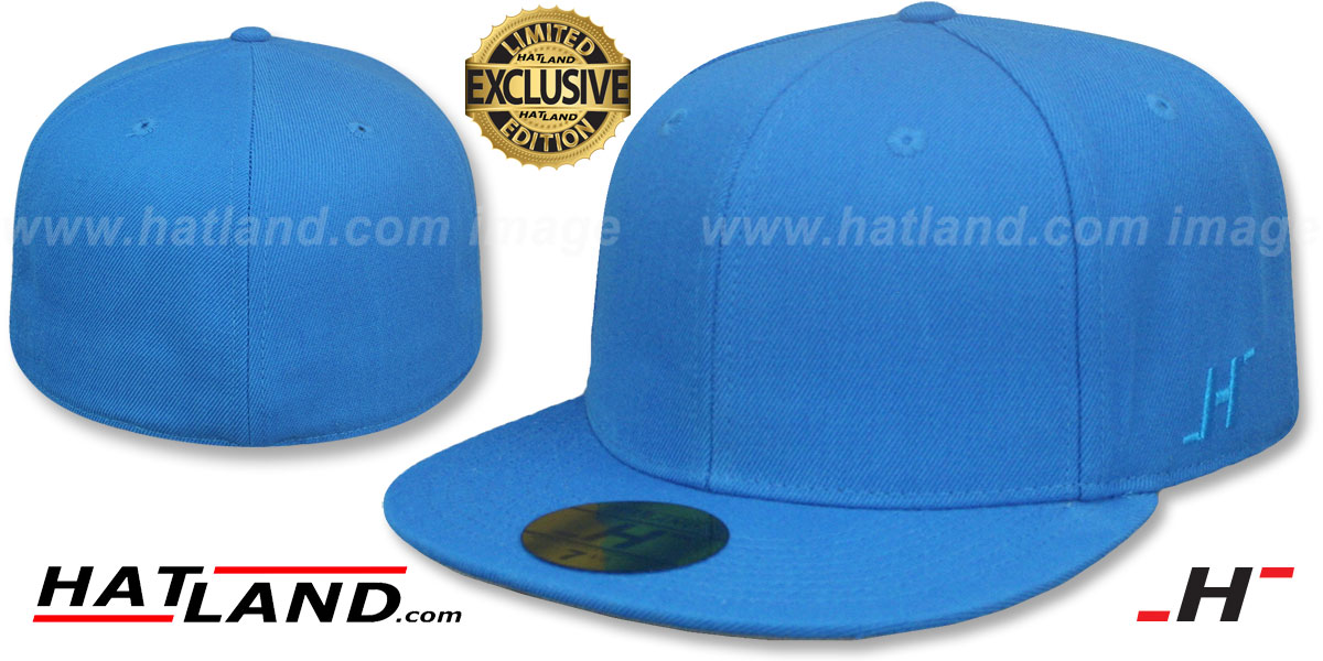 Hatland HYBRID E5-BLANK Solid French Blue Fitted Hat