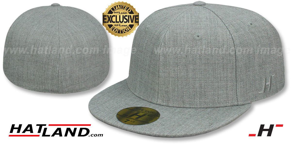 Hatland HYBRID E5-BLANK Solid Heather Light Grey Fitted Hat