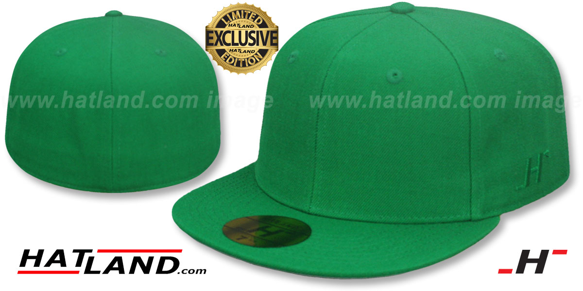 Hatland HYBRID E5-BLANK Solid Kelly Fitted Hat