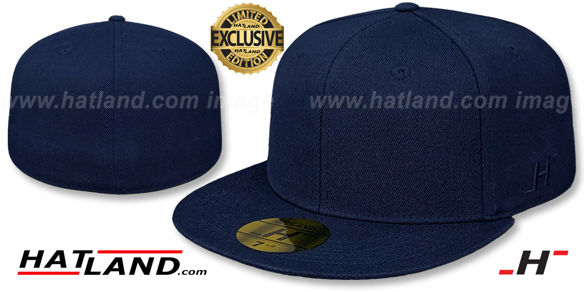 Hatland HYBRID E5-BLANK Solid Navy Fitted Hat