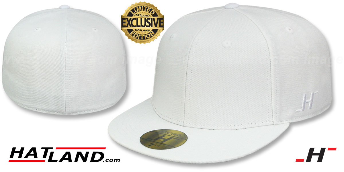 Hatland HYBRID E5-BLANK Solid White Fitted Hat