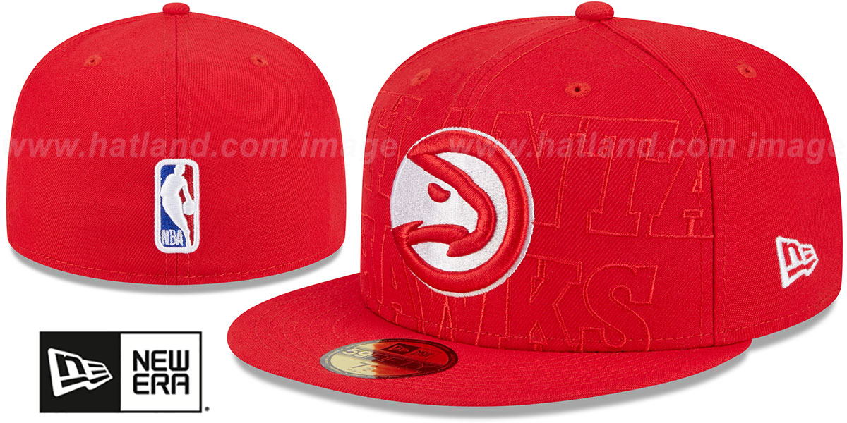 Atlanta Hawks 2023 NBA DRAFT Red Fitted Hat by New Era