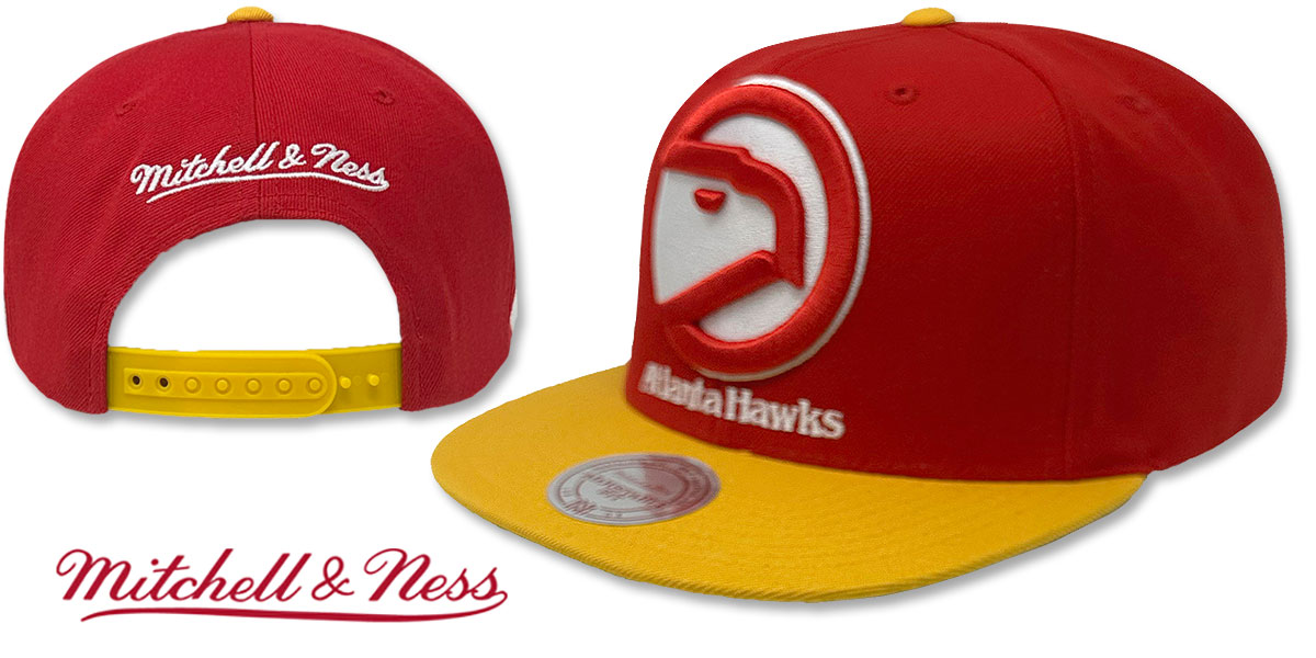 Atlanta Hawks 2T XL-LOGO SNAPBACK Red-Gold Hat