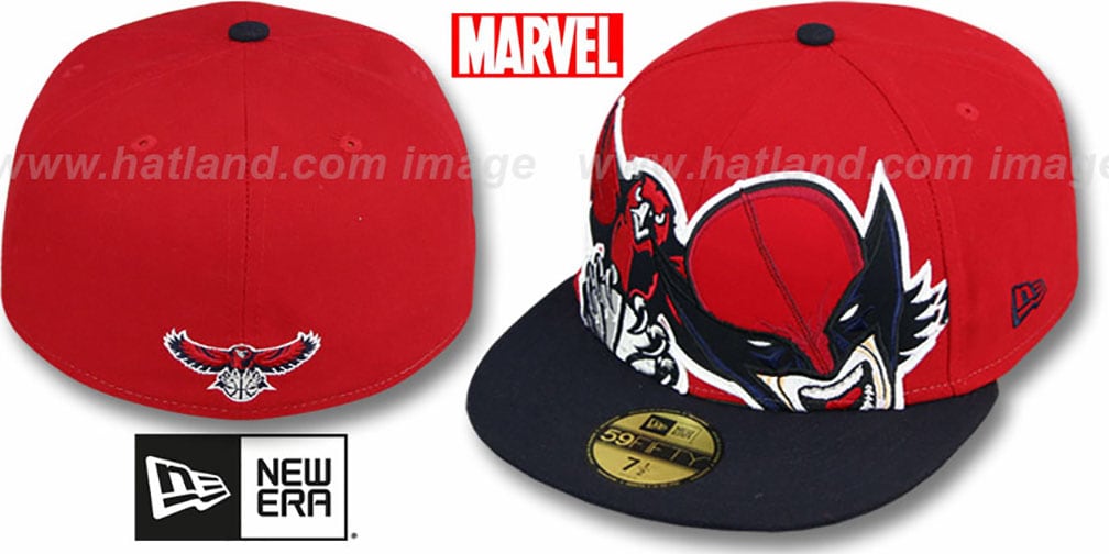 Atlanta Hawks HERO-HCL Red-Navy Fitted Hat by New Era