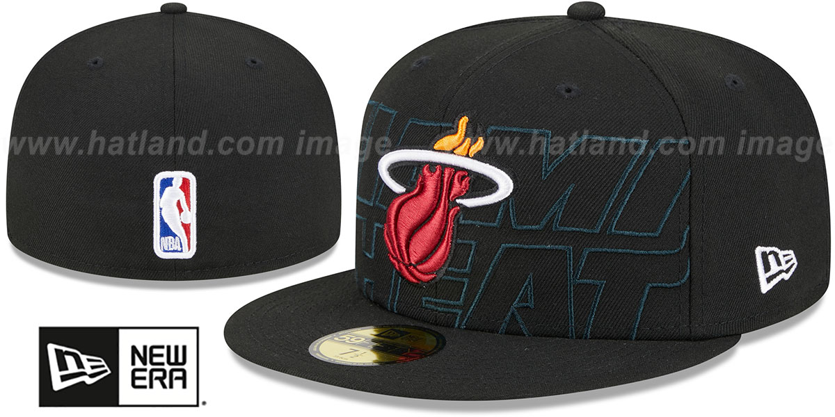 Miami Heat 2023 NBA DRAFT Black Fitted Hat by New Era