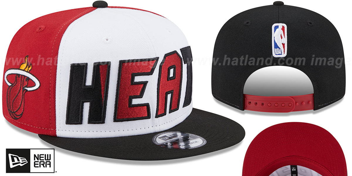 Miami Heat COLOR BLOCK BACK HALF SNAPBACK Hat by New Era