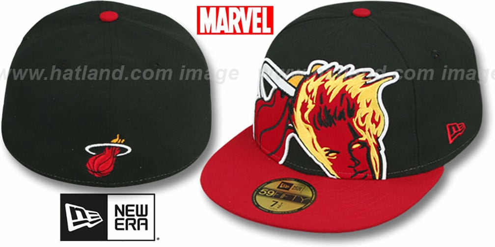 Miami Heat HERO-HCL Black-Red Fitted Hat by New Era