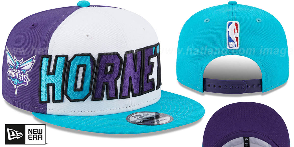 Charlotte Hornets COLOR BLOCK BACK HALF SNAPBACK Hat