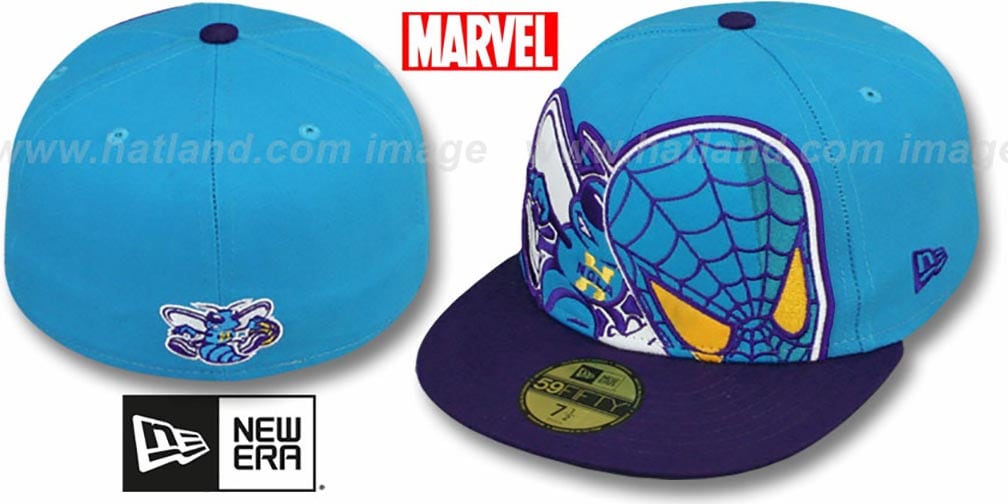 New Orleans Hornets HERO-HCL Teal-Purple Fitted Hat