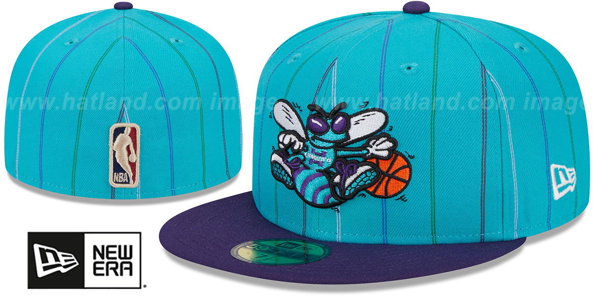Charlotte Hornets NBA CLASSIX Teal-Purple Fitted Hat