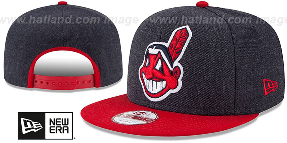 Indians LOGO GRAND SNAPBACK Navy-Red Hat by New Era
