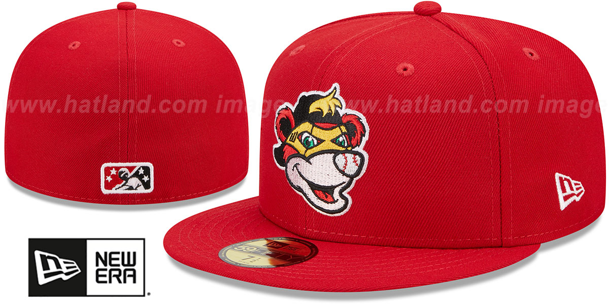 Indianapolis Indians MILB MARVEL DEFENDERS Red Fitted Hat
