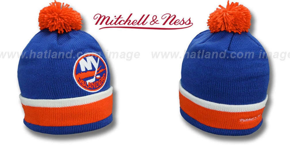 New York Islanders XL-LOGO BEANIE Royal by Mitchell and Ness