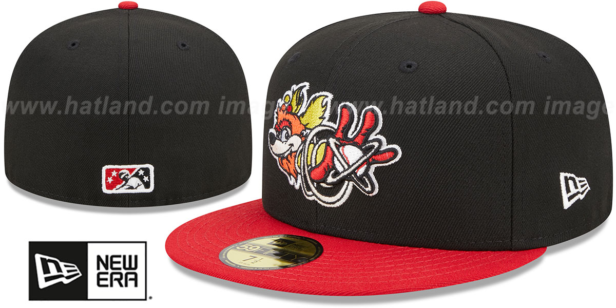 Albuquerque Isotopes MILB MARVEL DEFENDERS Black-Red Fitted Hat