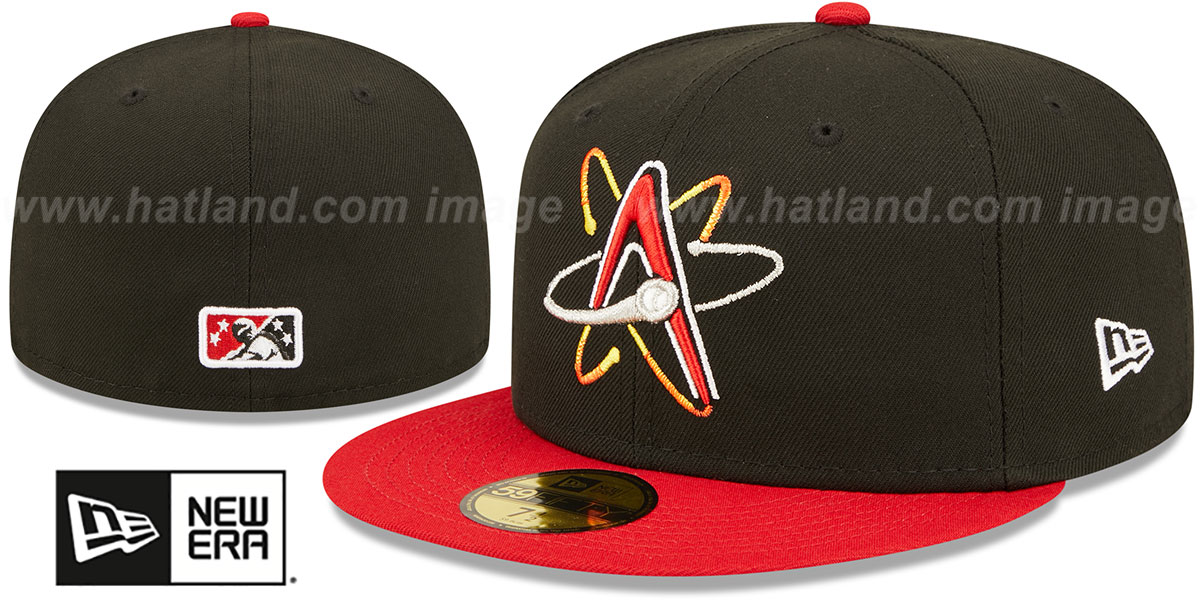 Albuquerque Isotopes MILB ONFIELD ROAD Black-Red Fitted Hat