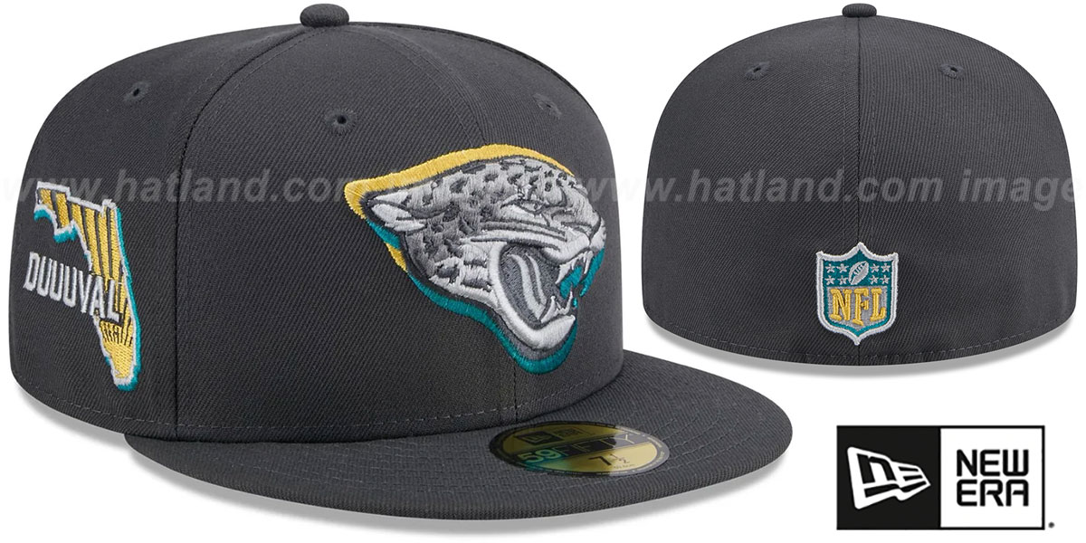 Jacksonville Jaguars 2024 ONSTAGE NFL DRAFT Grey Fitted Hat