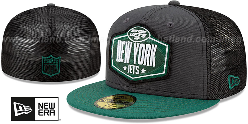 New York Jets 2021 NFL TRUCKER DRAFT Fitted Hat by New Era