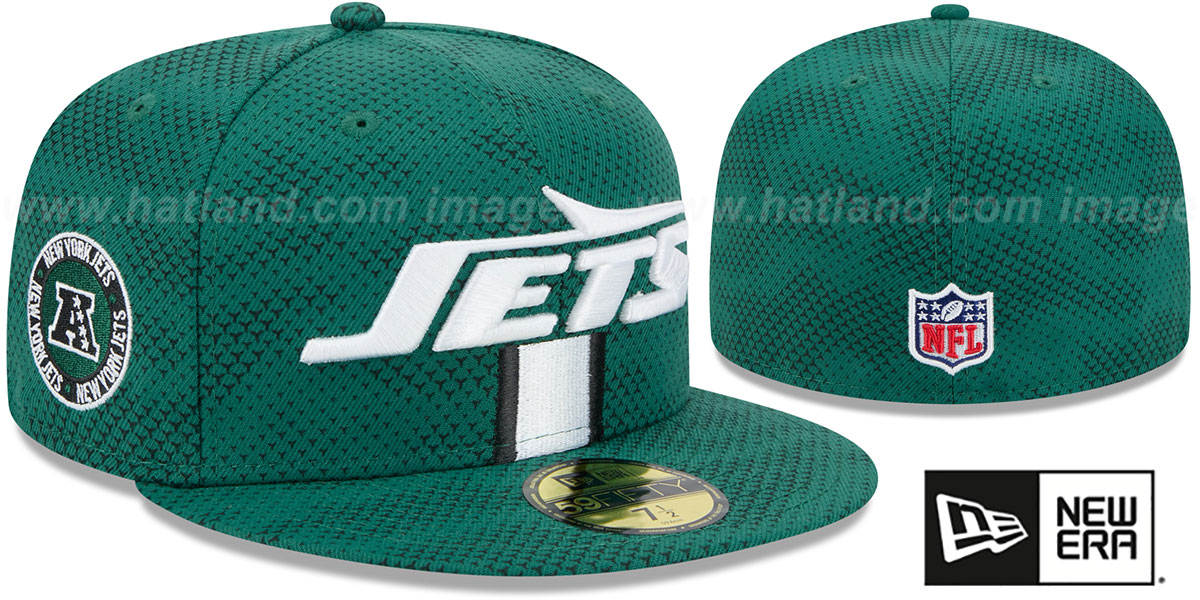 New York Jets 2024 NFL SIDELINE Green Fitted Hat by New Era
