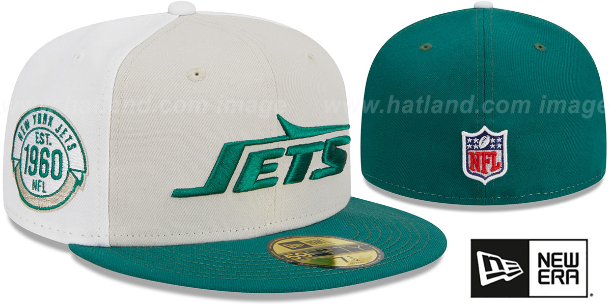 New York Jets HISTORIC SIDELINE PINWHEEL Fitted Hat
