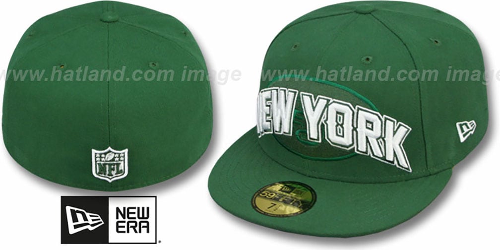 New York Jets NFL ONFIELD DRAFT Green Fitted Hat by New Era