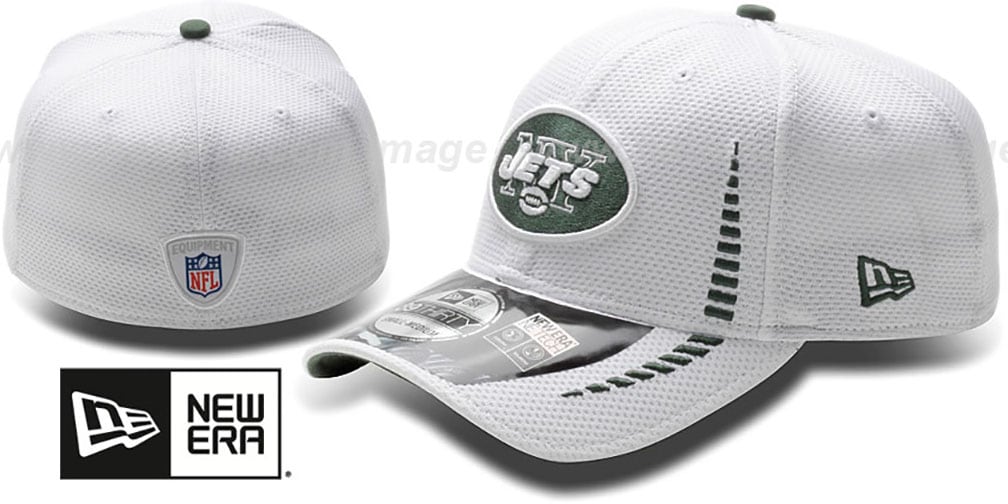 New York Jets NFL TRAINING FLEX White Hat by New Era