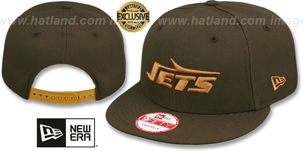 New York Jets THROWBACK TEAM-BASIC SNAPBACK Brown-Wheat Hat