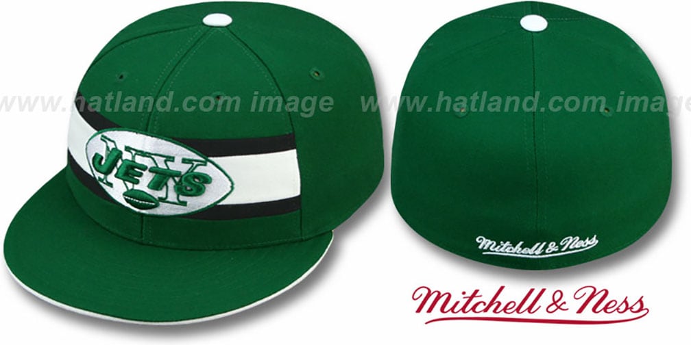 New York Jets THROWBACK TIMEOUT - 1 Green Fitted Hat