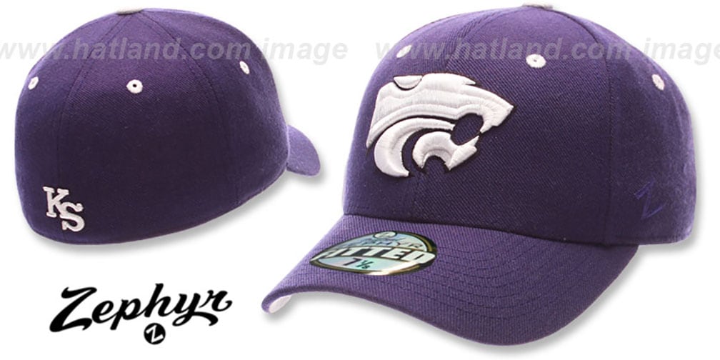 Kansas State DHS Fitted Hat by ZEPHYR - purple