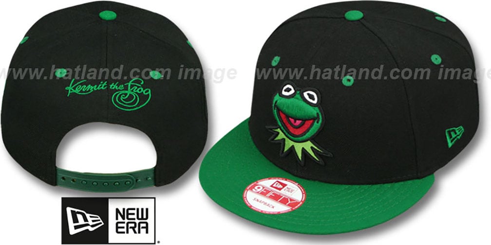 Kermit MUPPETS Black-Green Snapback Hat by New Era