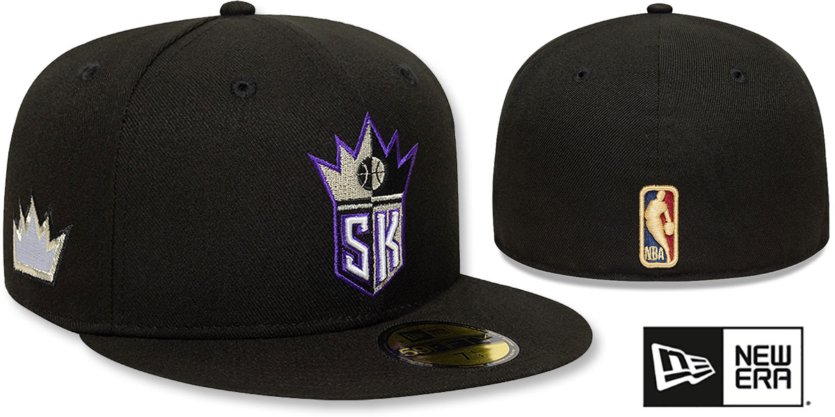 Sacramento Kings NBA CLASSIX Black Fitted Hat by New Era