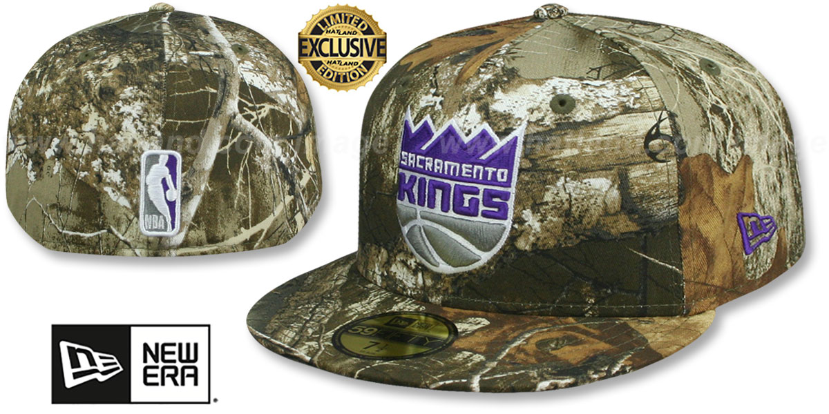 Sacramento Kings NBA TEAM-BASIC Realtree Camo Fitted Hat