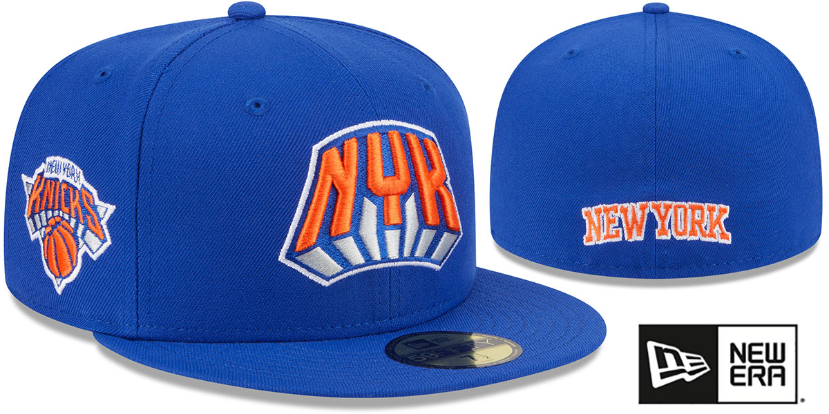 New York Knicks DECEPTOR Royal Fitted Hat by New Era