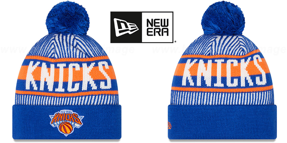 New York Knicks STRIPED Knit Beanie Hat by New Era
