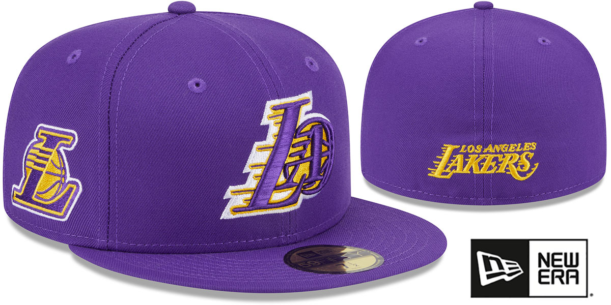 Los Angeles Lakers DECEPTOR Purple Fitted Hat by New Era