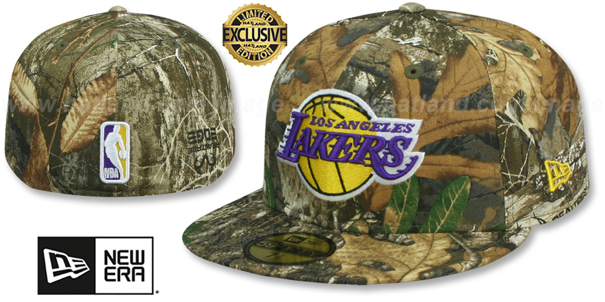 Los Angeles Lakers NBA TEAM-BASIC Realtree Camo Fitted Hat